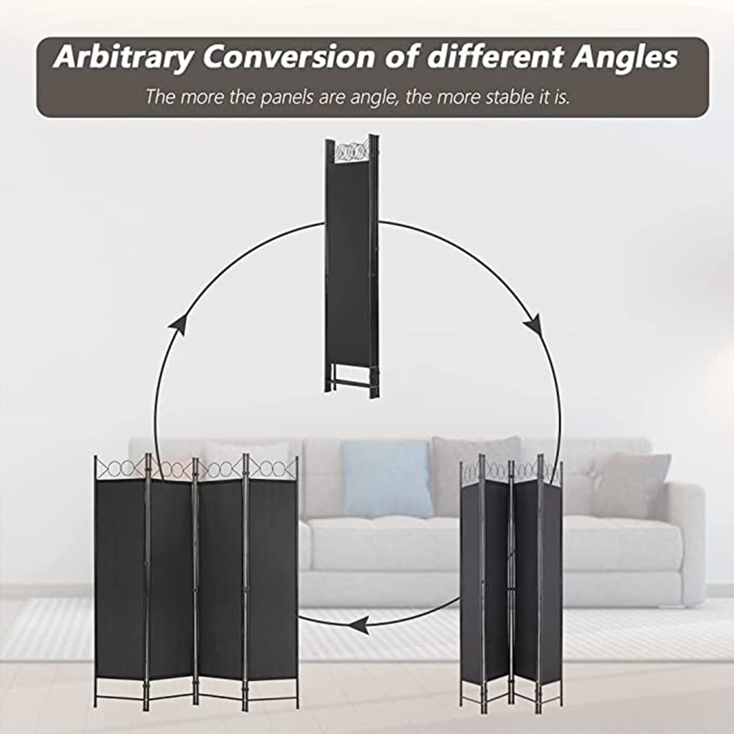 Portable Folding Privacy Screen - 4 Panel Room Philippines | Ubuy