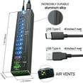USB Hub Powered, 13 Multi-Port USB Hub with 10 USB 3.0 Ports, 2 IQ ...