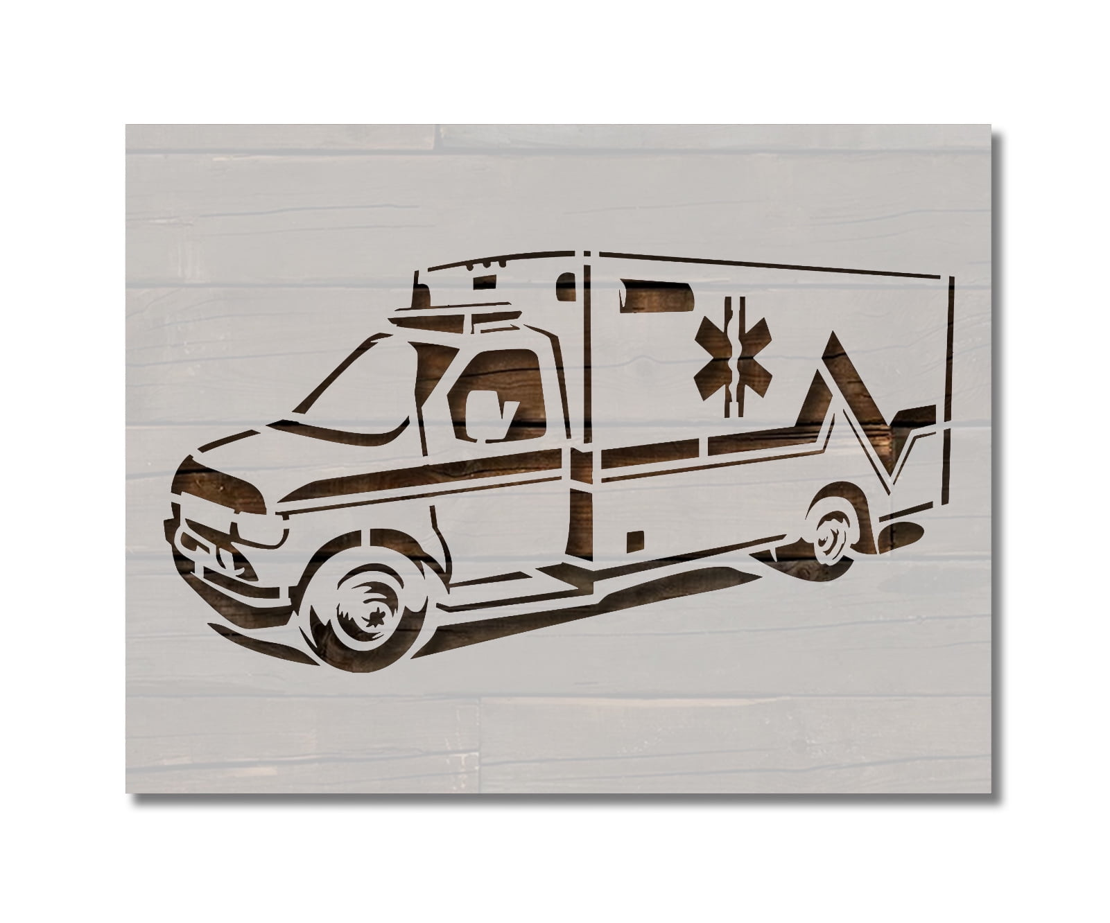Ambulance EMT EMS Medical Truck Van Stencil Template Reusable 8.5 x 11 ...