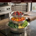 304 Stainless Steel Colander Set, 3 Pack Kitchen Strainer with Handles ...