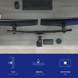 VIVO Double Dual VESA Bracket Adapter, Horizontal Assembly Mount for 2 ...