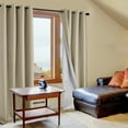 Deconovo Blackout Curtains with Back Silver Coating for Living Room 42x ...
