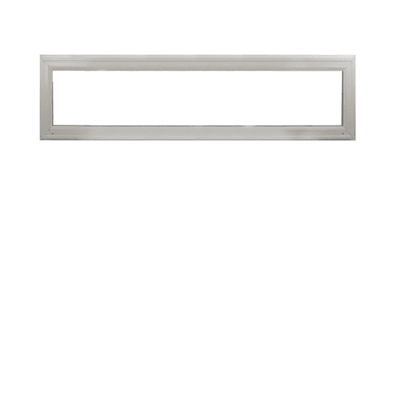 "72""x12"" Double Pane Transom Window, Black Vinyl Front, White Back ...