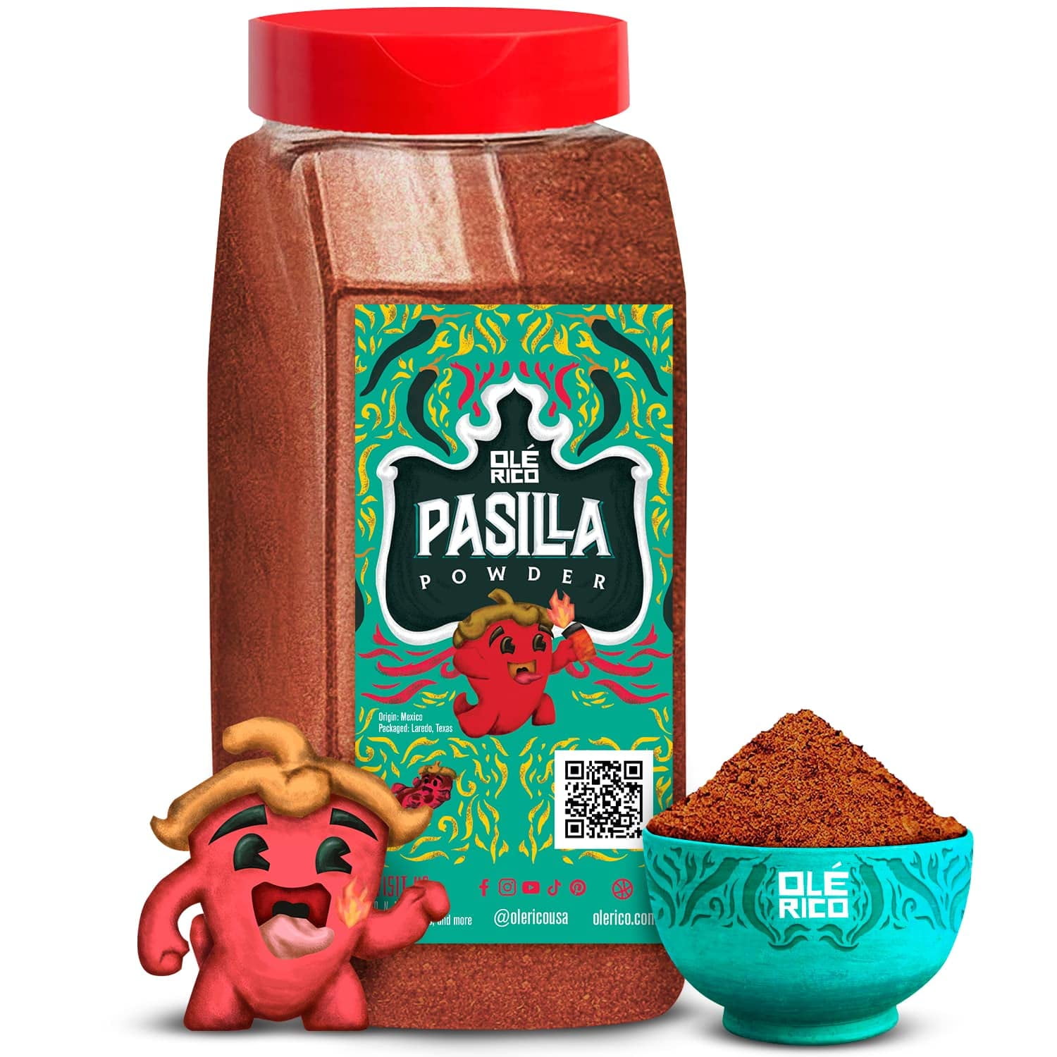 Ole Rico Pasilla Chile Powder Shaker, 20 oz - Walmart.com