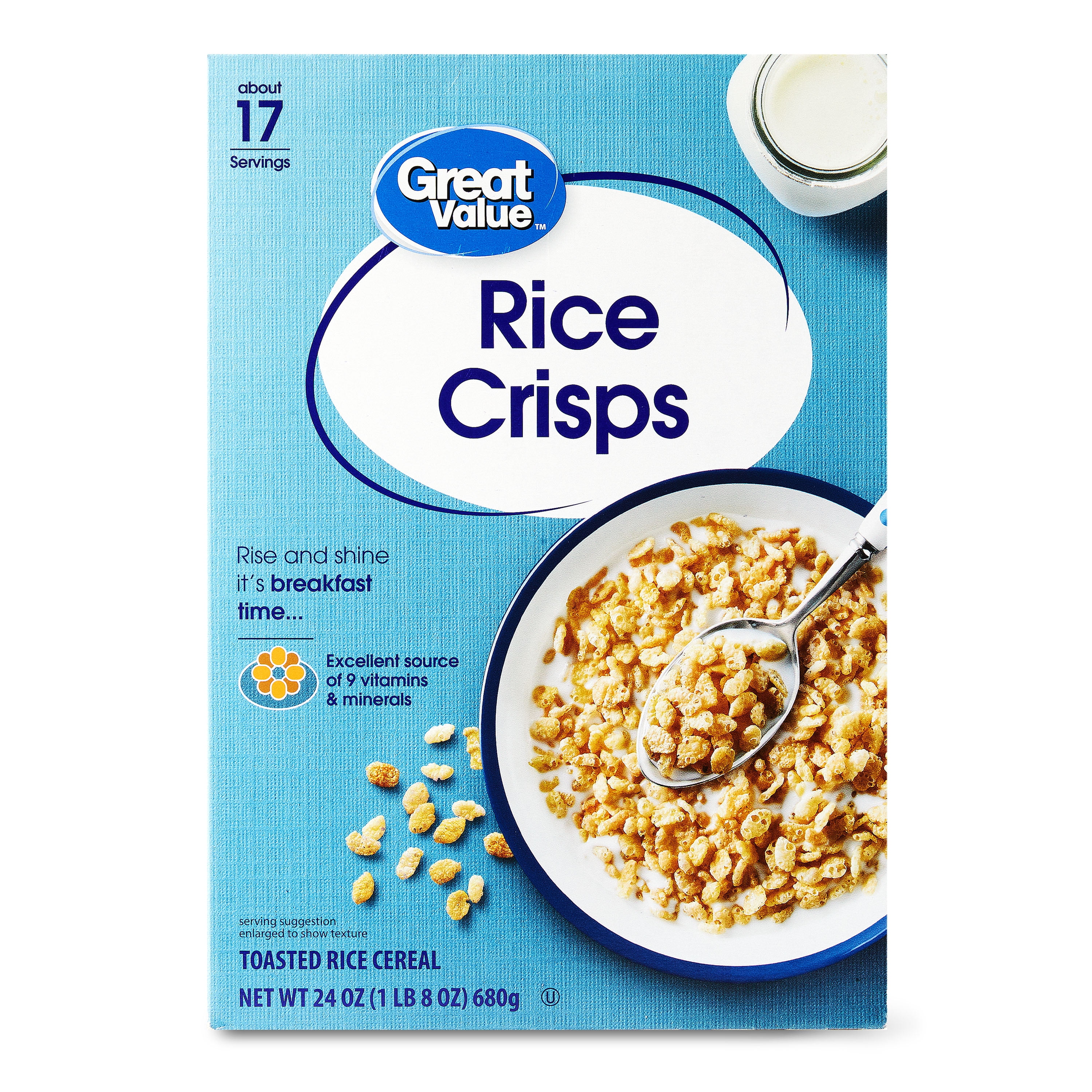 Great Value Crisp Rice Breakfast Cereal, 24 oz - Walmart.com