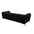 Deluxe Black Velvet Tufted Sofa VIG Divani Casa Sheila Modern ...
