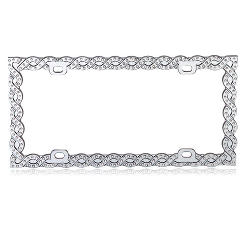 Valor Braided Diamond License Plate Frame - Walmart.com
