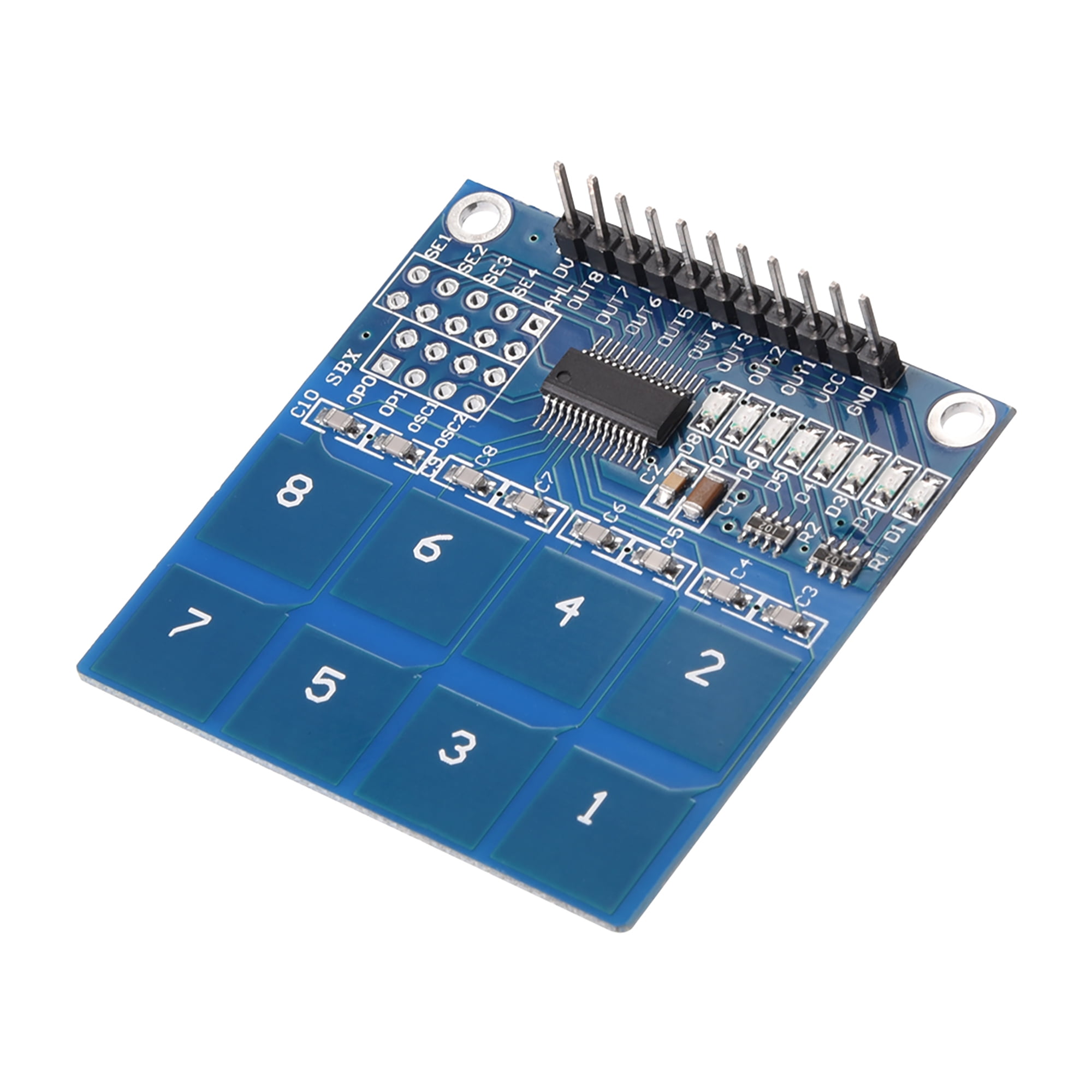 8-Key Tactile capacitif Capteur Pad Module TTP226 pour Arduino ...