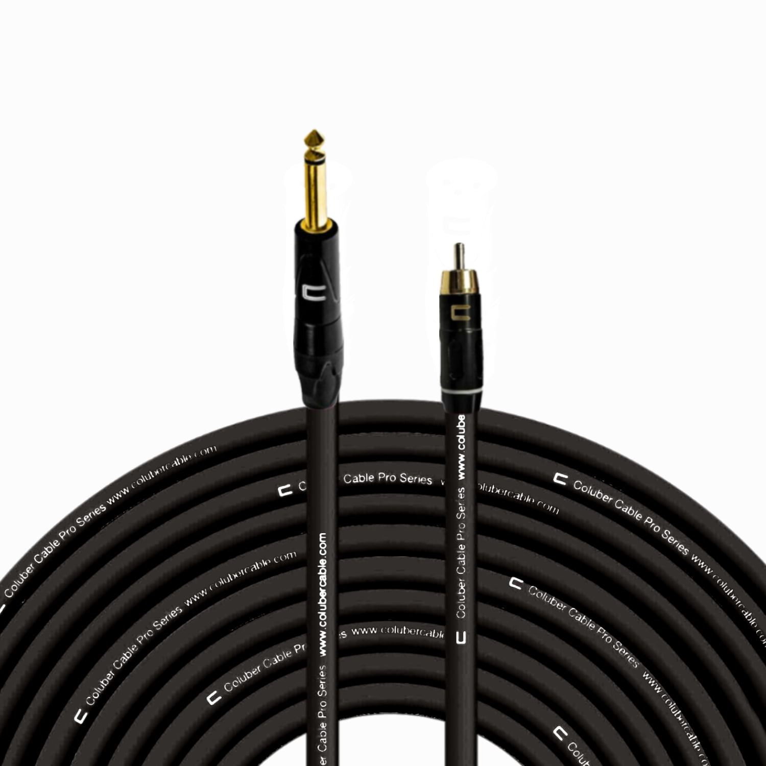Coluber Cable - 1/4" TS Male to RCA Male - Pro 3-Pin Microphone ...