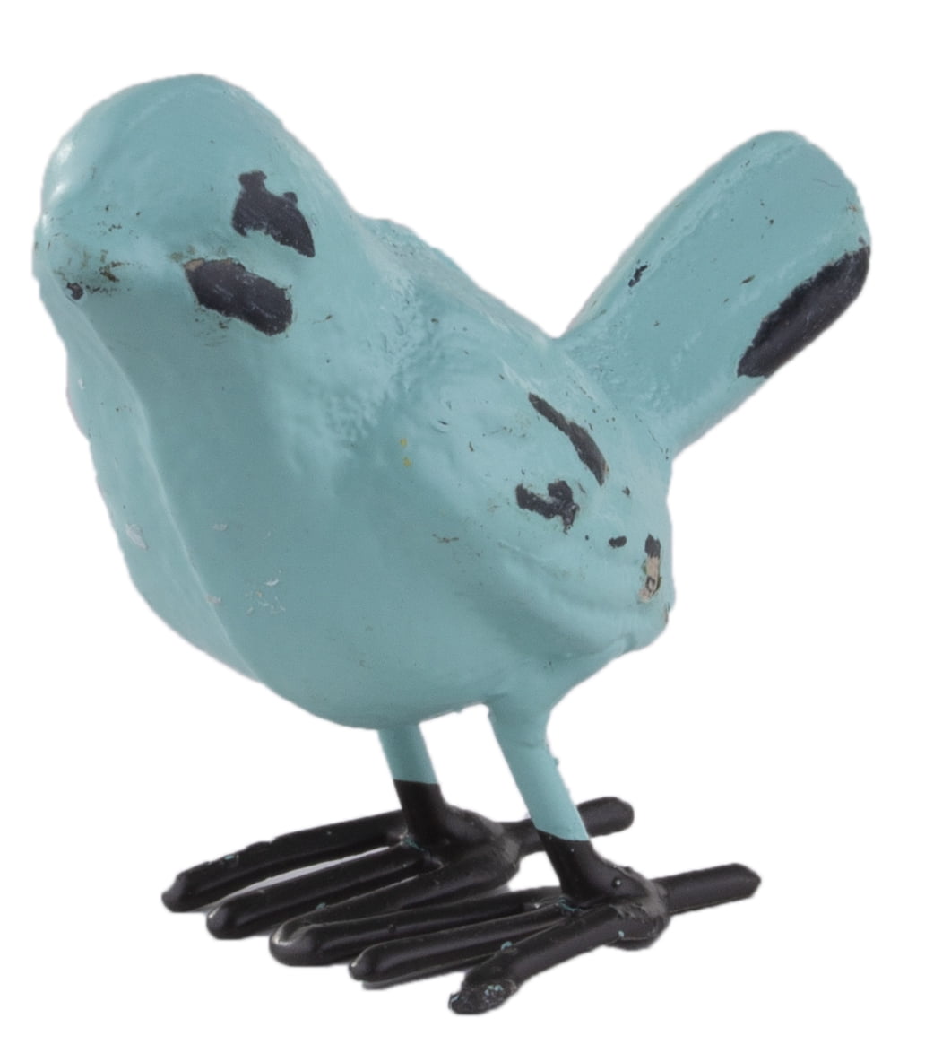 Super Cute Mini Cast Iron Bird Figurine In Choice Of Color (Teal ...