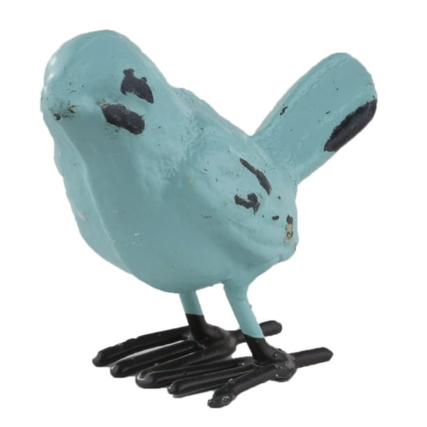 Super Cute Mini Cast Iron Bird Figurine In Choice Of Color (Teal ...