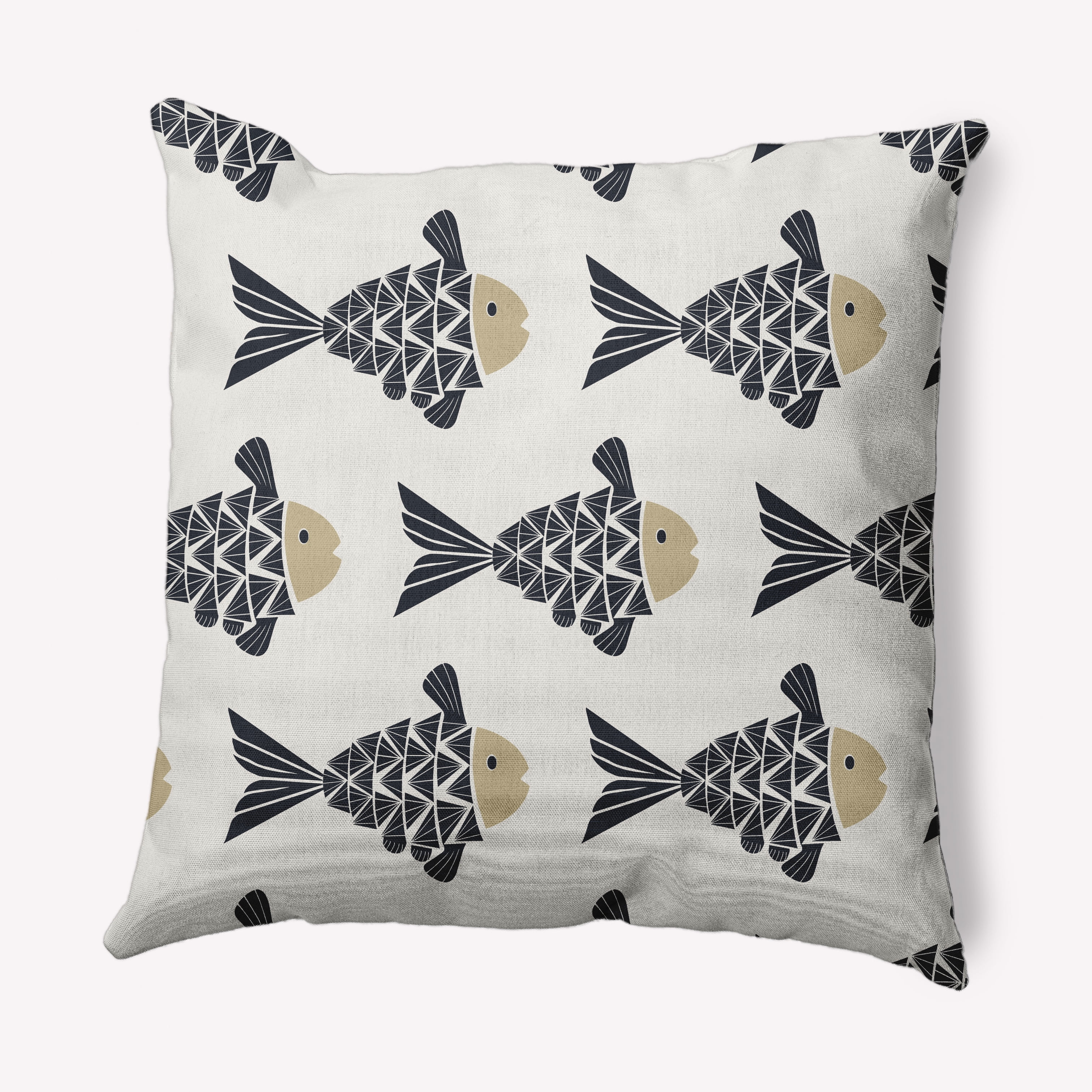 E by Design Fish Tales Nautical Indoor/Outdoor Throw Pillow - Walmart.com