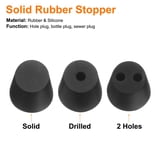 8 Pcs Solid Rubber Stopper, Tapered Lab Seal Tube Stopper Plug for Test ...