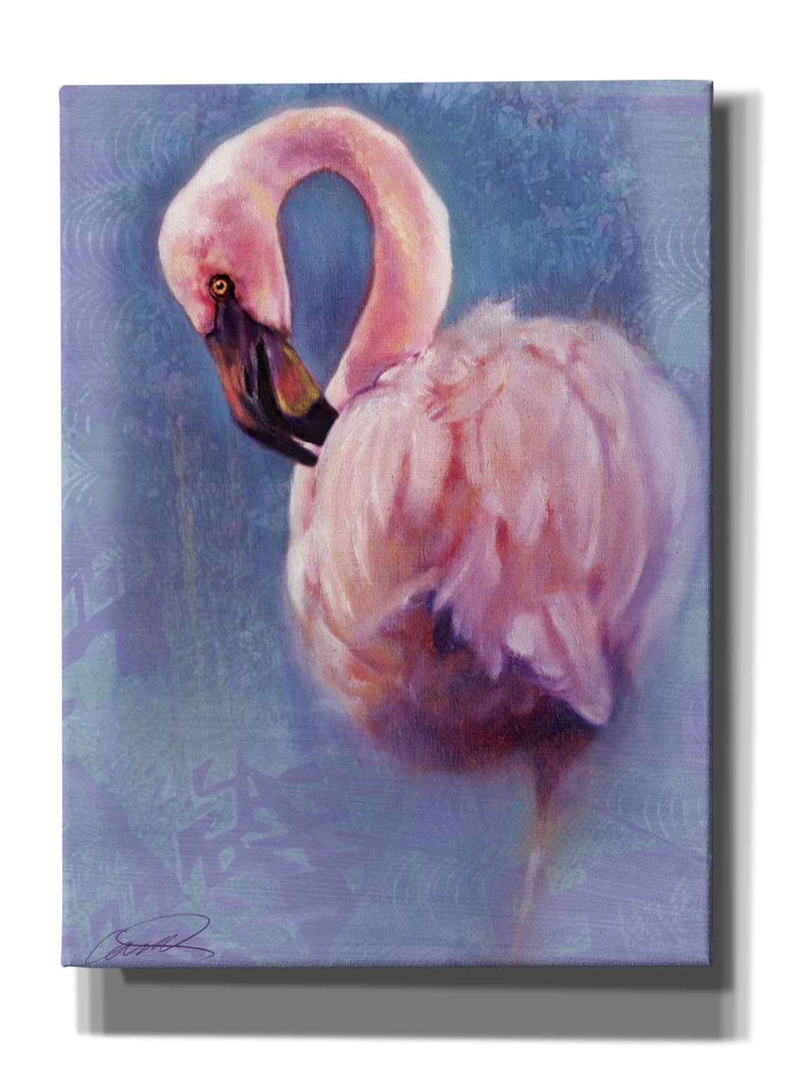 Epic Graffiti 'Pretty in Pink Flamingo' by Robert Campbell, Canvas Wall ...