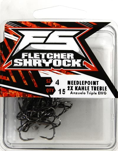 Eagle Claw LPS949-4 Fletcher Shryock Kahle Treble Hook, Size 4 ...