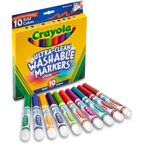 Crayola Tropical Colors Pack Washable Markers - Broad Marker Point ...
