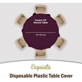 6-Pack 84in Round Premium Plastic Tablecloths - Solid Plum Color ...