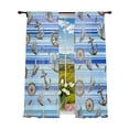 Anchor Sailboat Sheer Curtains for Living Room Bedroom, Compass Rudder ...
