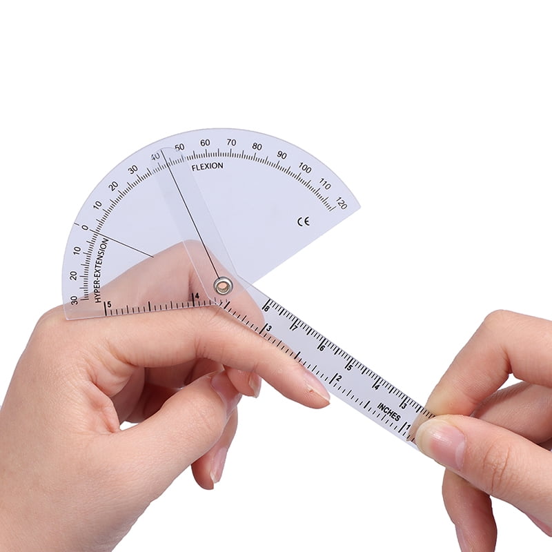Medical Finger Goniometer Plastic Protractor 180 Degree Angle Ruler ...