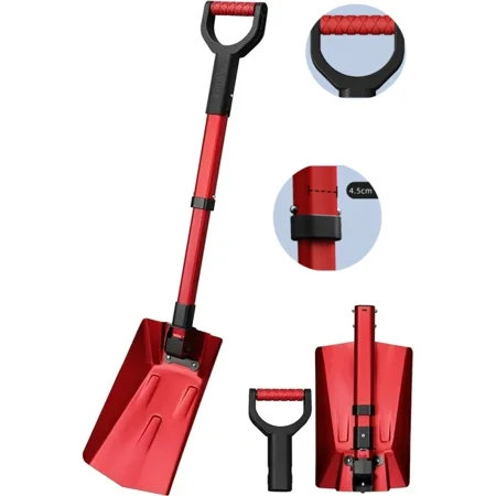AstroAI 39" Folding Snow Shovel, Ice Scraper Removal Tool with ...