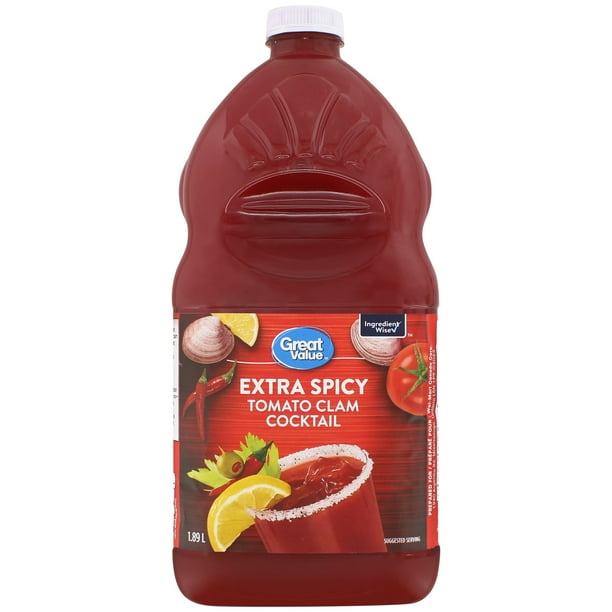 Great Value Extra Spicy Tomato Clam Cocktail, 1.89 L - Walmart.ca