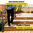 Black Aluminum Handrail for Stairs 3-4 Step Adjustable 47.6x35.2in ...