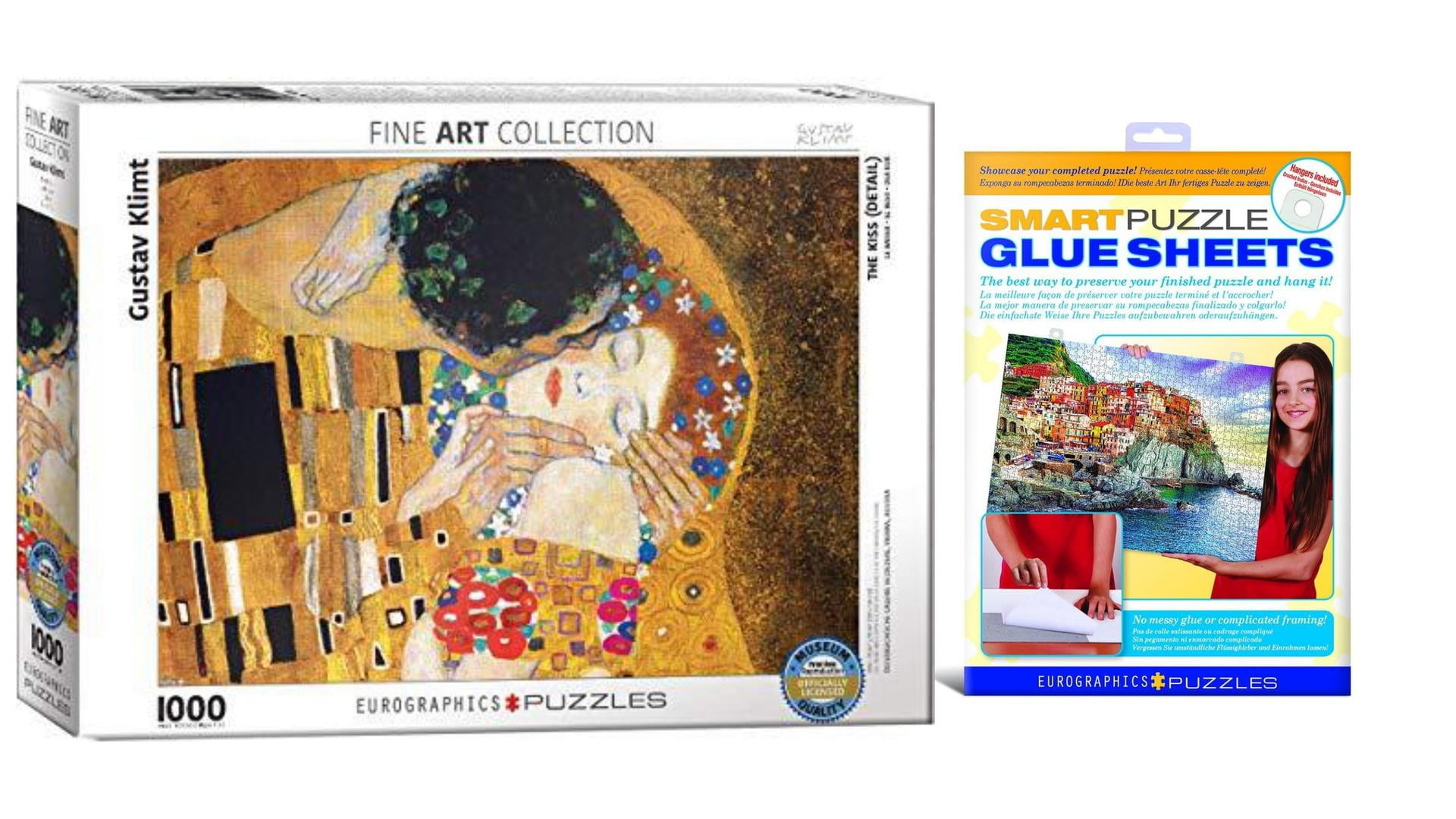 Bundle of 2 |EuroGraphics The Kiss (Detail) by Gustav Klimt 1000-Piece ...