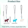 6 Sets Horse Brass Turquoise Phone Mobile Straps Platinum Mixed Color ...