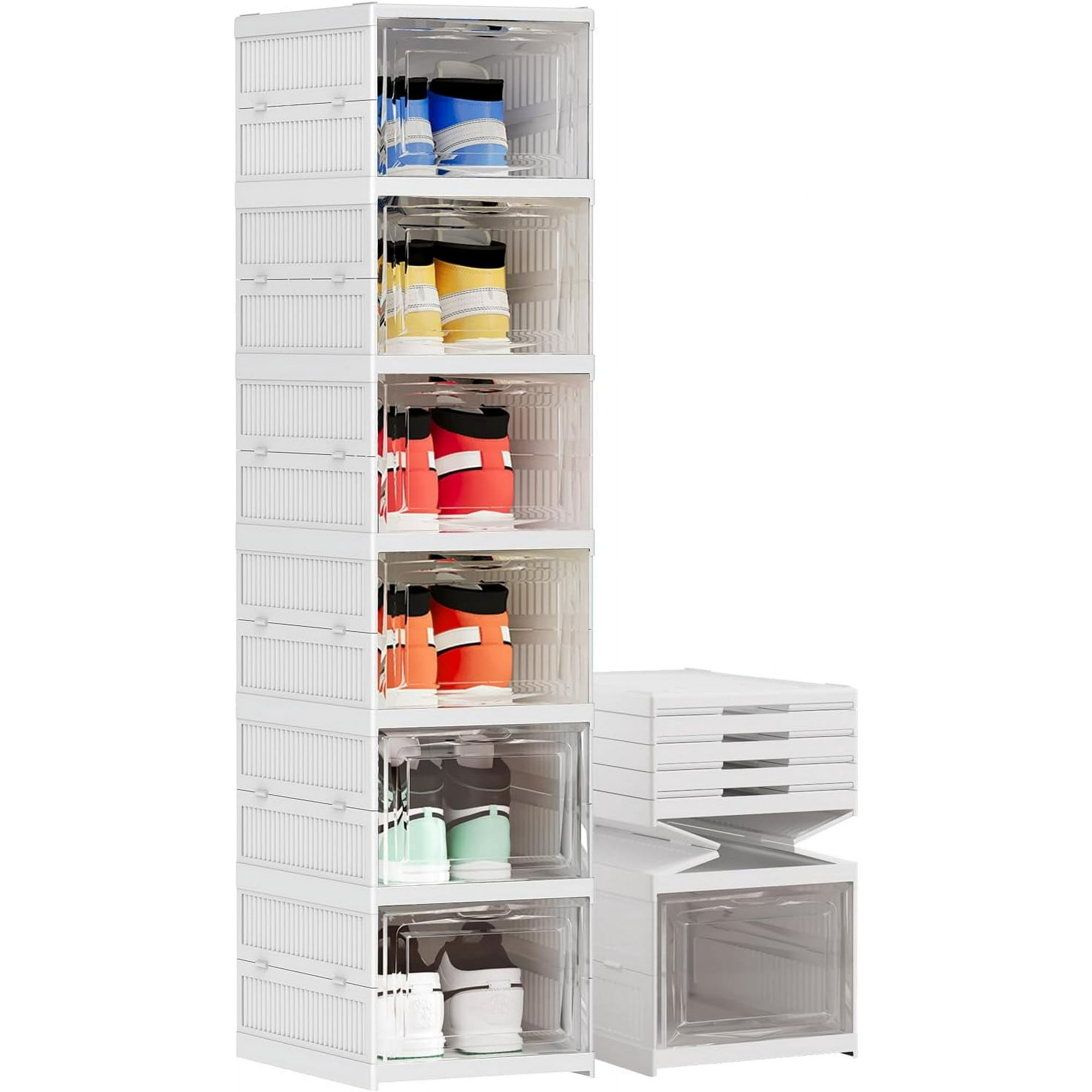 Click here for Nobrand Shoe Storage Organizer Box 6-Tier Foldable... prices