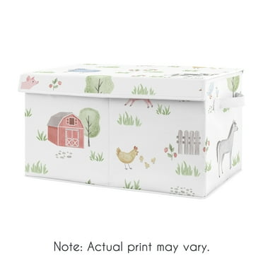 Sweet Jojo Designs Farm Animals Foldable Fabric Storage Cube Bins Boxes ...
