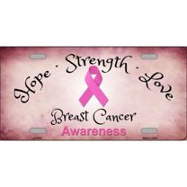Keep Calm And Find A Cure Breast Cancer Awareness License Plate Tag ...
