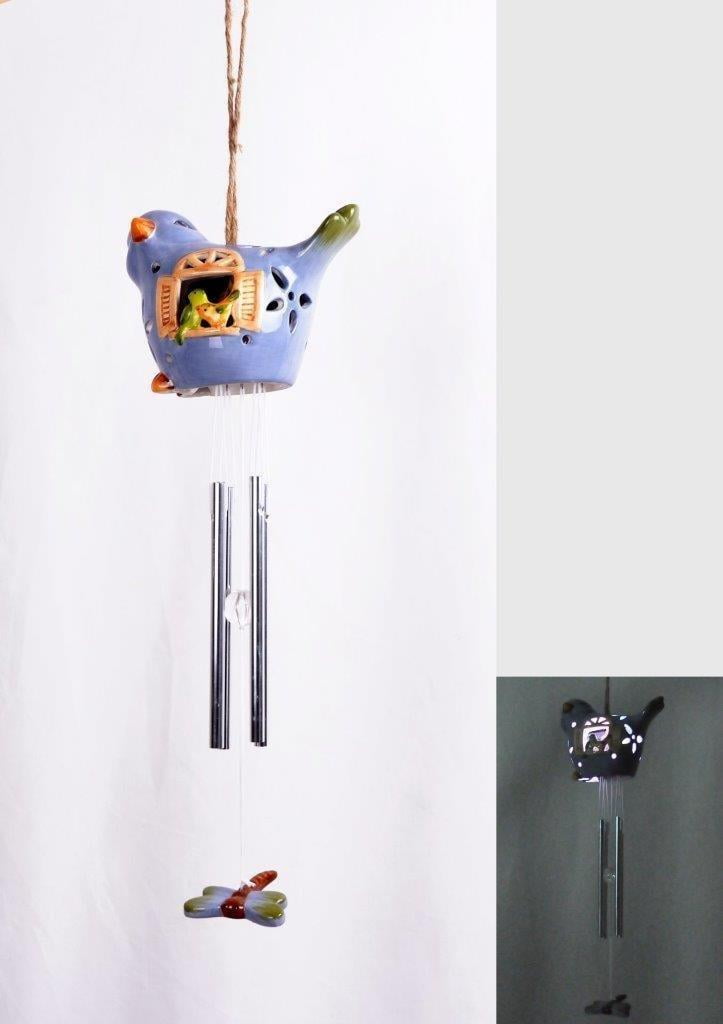 Lightahead® Solar Bird Windbell Light Solar Powered Bird Color Changing ...