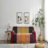 CUITING Boho Tribal Throws Blankets Colorful Bohemian Hippie Chenille ...
