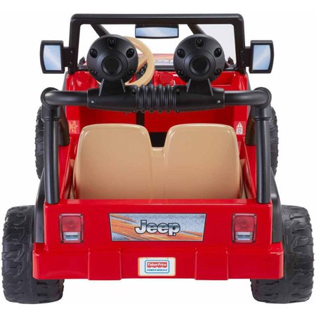 Power Wheels Jeep Wrangler 12-Volt Battery-Powered Ride-On, Red ...