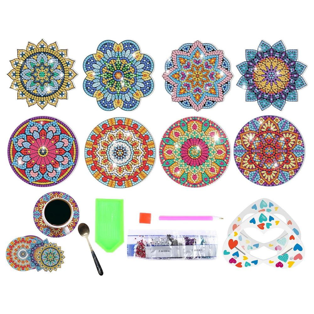Tohuu Diy Coasters Kits 8Pcs Diy Coaster With Holder Coaster Art Kits ...