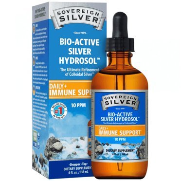 Sovereign Silver Bio-Active Hydrosol Liquid Drops, 10 ppm Colloidal ...