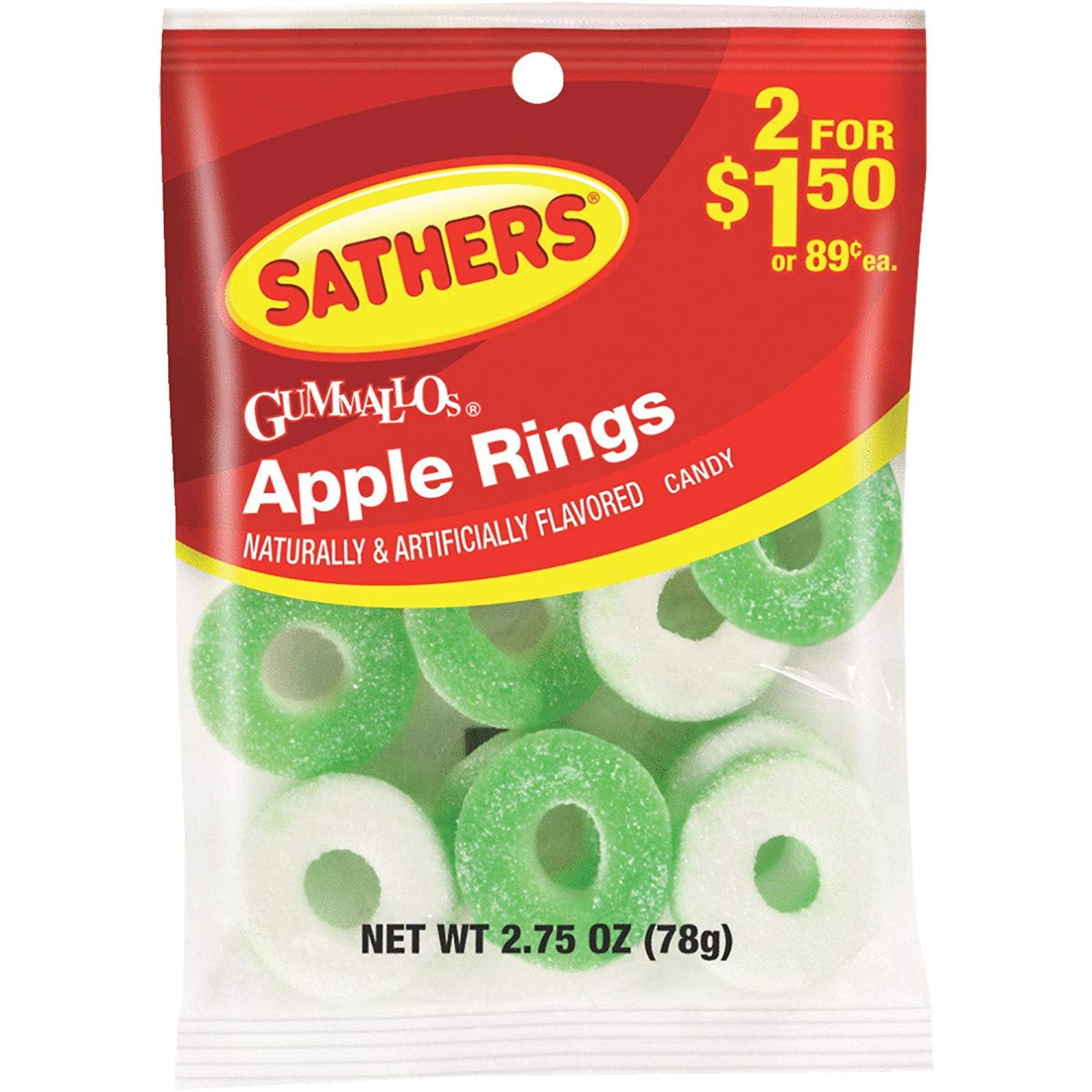 Farley's & Sathers Candy, Apple Rings, 2.75 Ounce Pack of 12 - Walmart.com