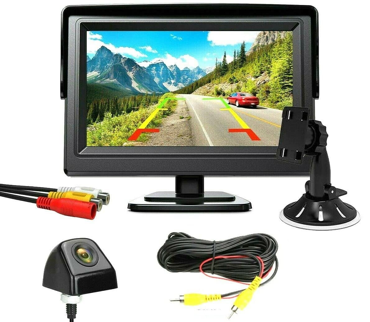 Bileeko 5" Monitor Car Rear View Auto Backup Reversing Camera Night ...