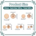 50Pcs 5 Style 1-Hole Alloy Shank Buttons Flat Round Golden 10-25x6.5 ...