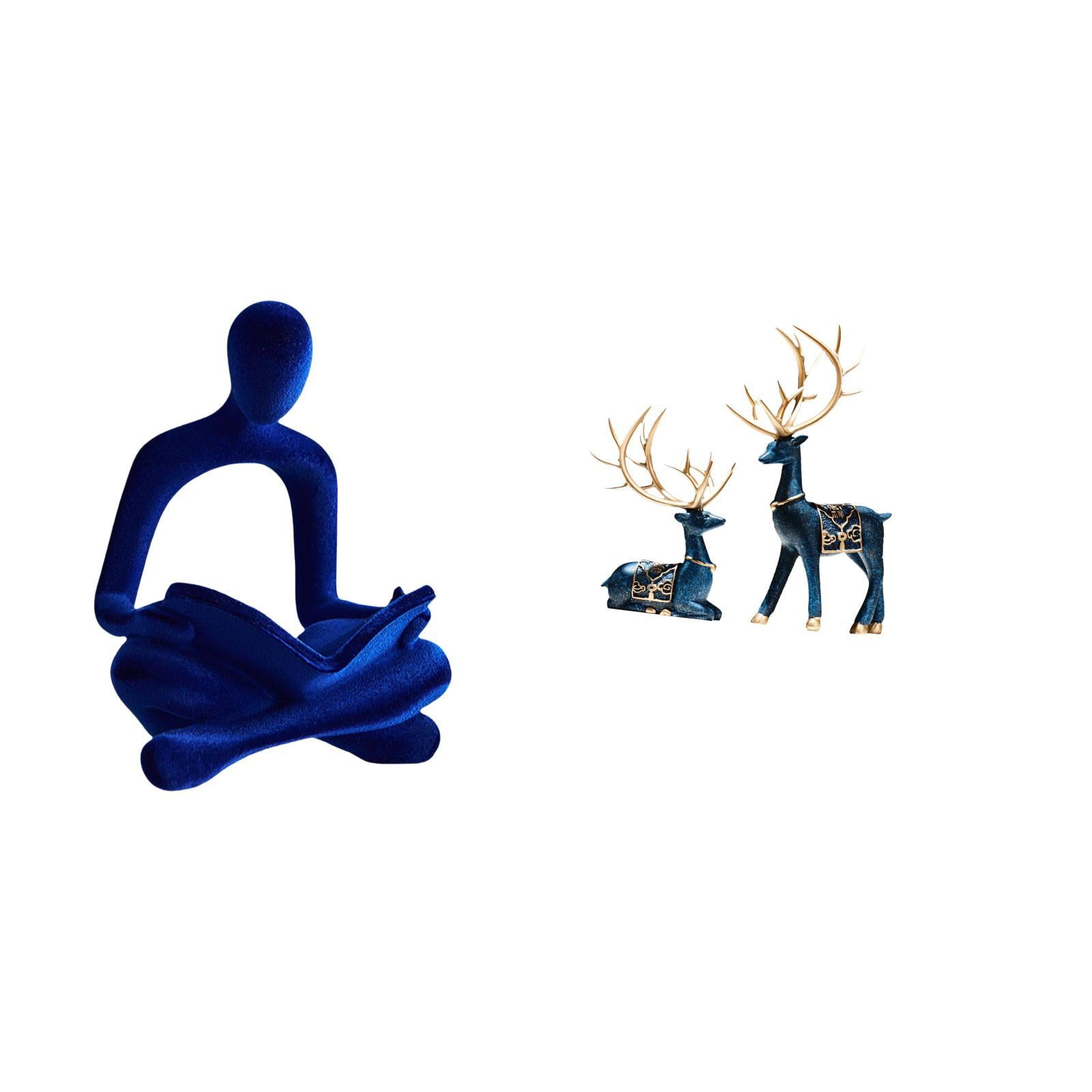 Colección De Esculturas Abstractas De Pensador Humano Y Reno Para ...