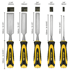 HART 1-inch Construction Chisel, Single-Piece Fully Forged Steel ...