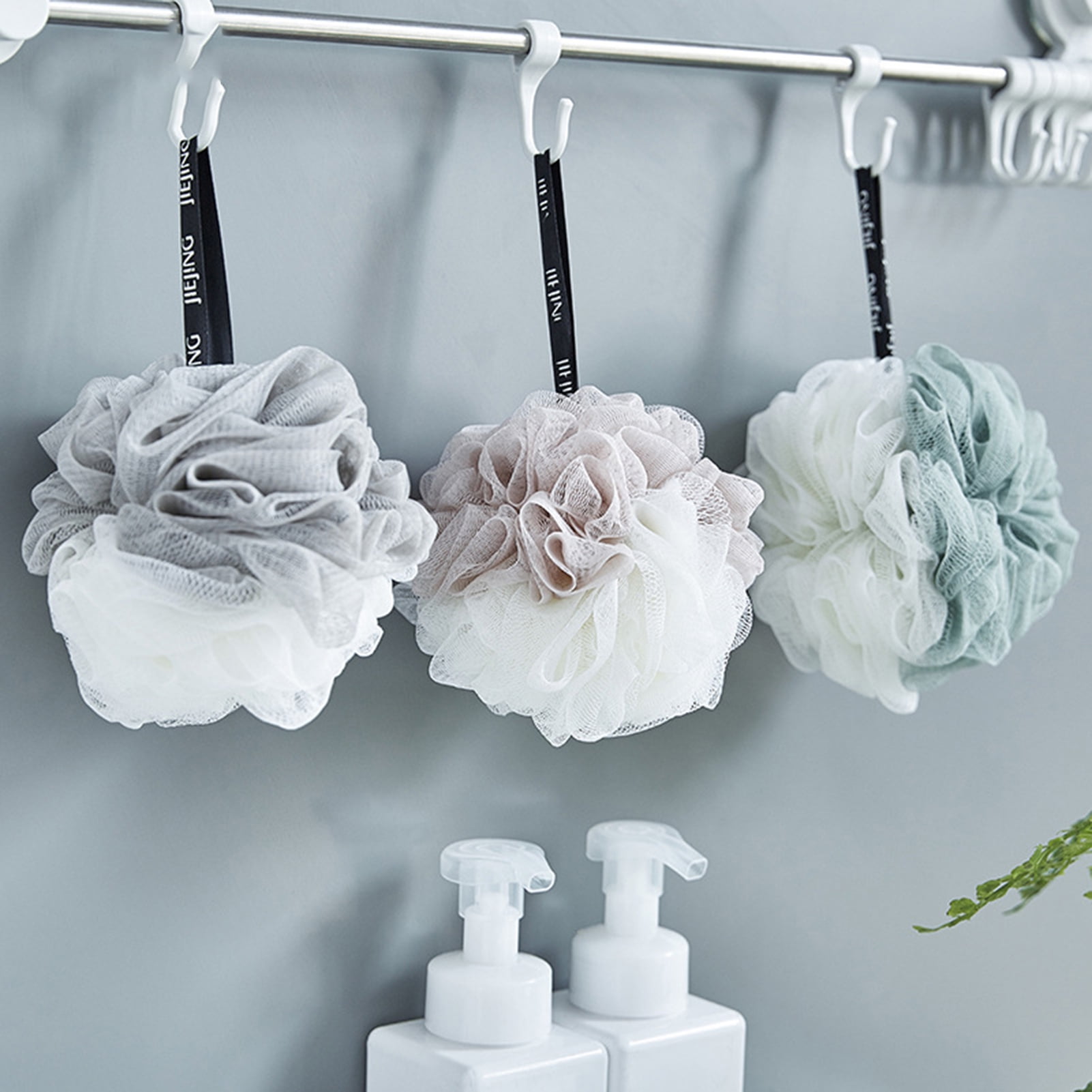 Warkul 4Pack Loofah Bath Sponge Luffa Loufa Body Scrubber Mesh Shower ...