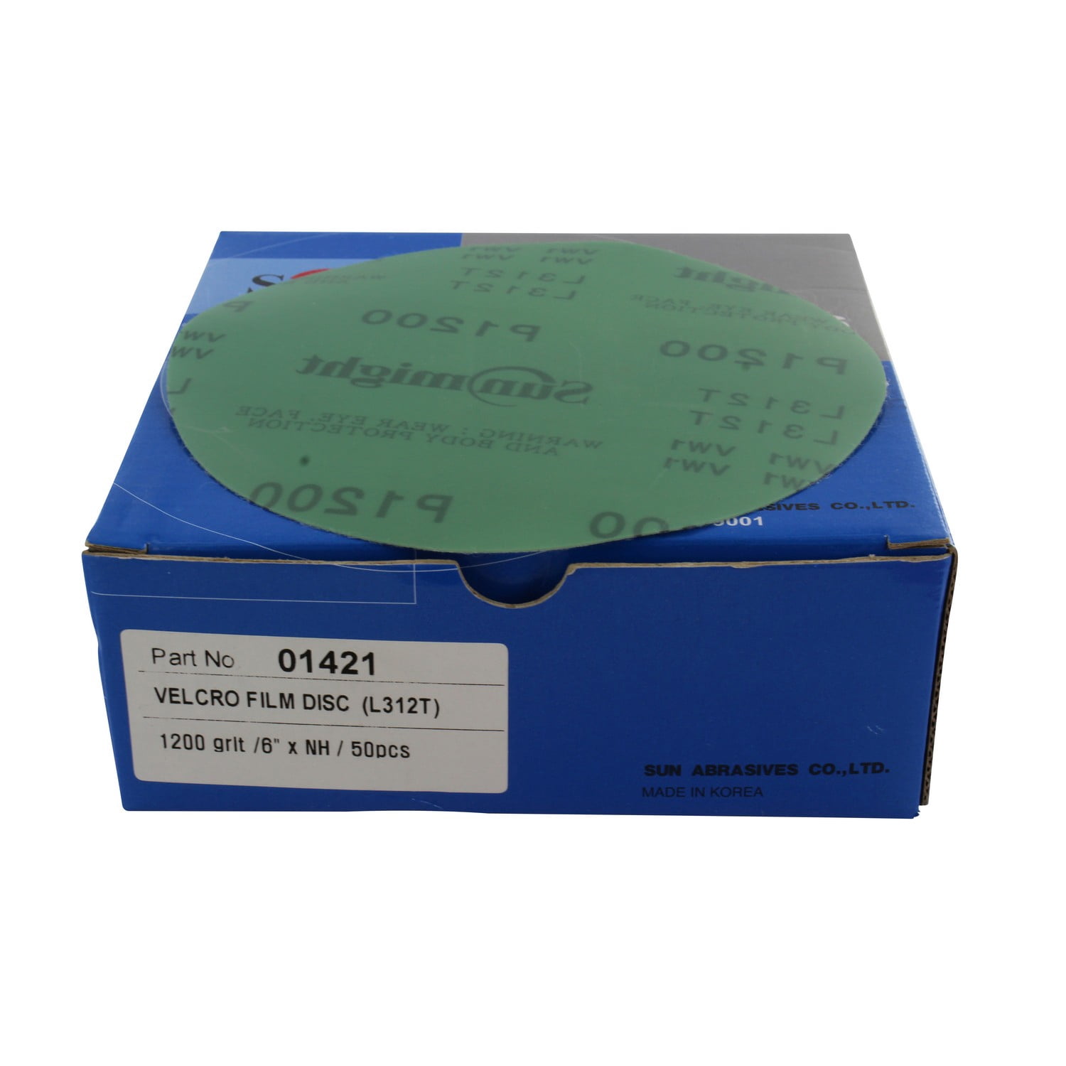 Sunmight 01421 6" 1200 Grit Film Sanding Disc (No Holes), 50 Pieces ...