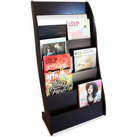 Magazine Racks Paper Rack，Wooden Newspaper Shelf，Floor Display Stand ...
