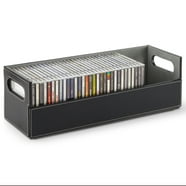 Stock Your Home Stackable DVD Storage Box - Faux Leather Media ...
