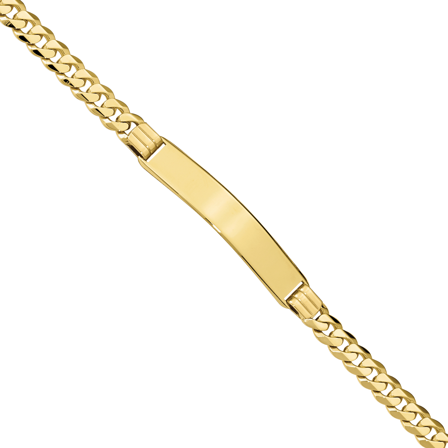 Primal Gold 10 Karat Yellow Gold Flat Curb Link ID Bracelet Walmart Primal Gold 10 Karat Yellow Gold Flat Curb Link ID Bracelet Walmart