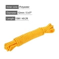 Uxcell Polypropylene Rope Braid Cord 45M/147ft 1/2" 12mm Brown for ...
