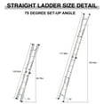 iRerts Telescoping Ladder, 17ft Aluminum Lightweight Extension Ladder ...