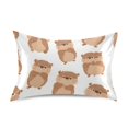 Cute Groundhog Pattern Pillow Case Standard Size Silky Satin Pillow ...