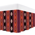 Abstract Stripes Bed Skirt California King Size 16 Inch Drop, Red Black ...